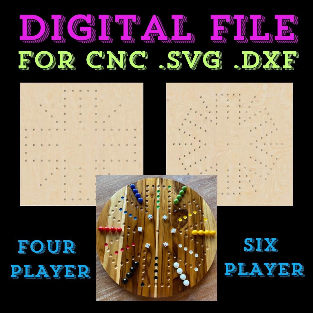 Wahoo Game CNC File: 4-6 Player Marble Game (SVG DXF) - Etsy