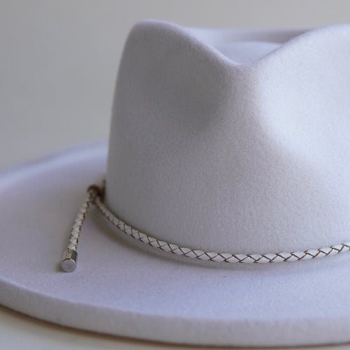 Hat Band Leather Tooled Braided Ribbon Mahogany S-M L-XL - Etsy