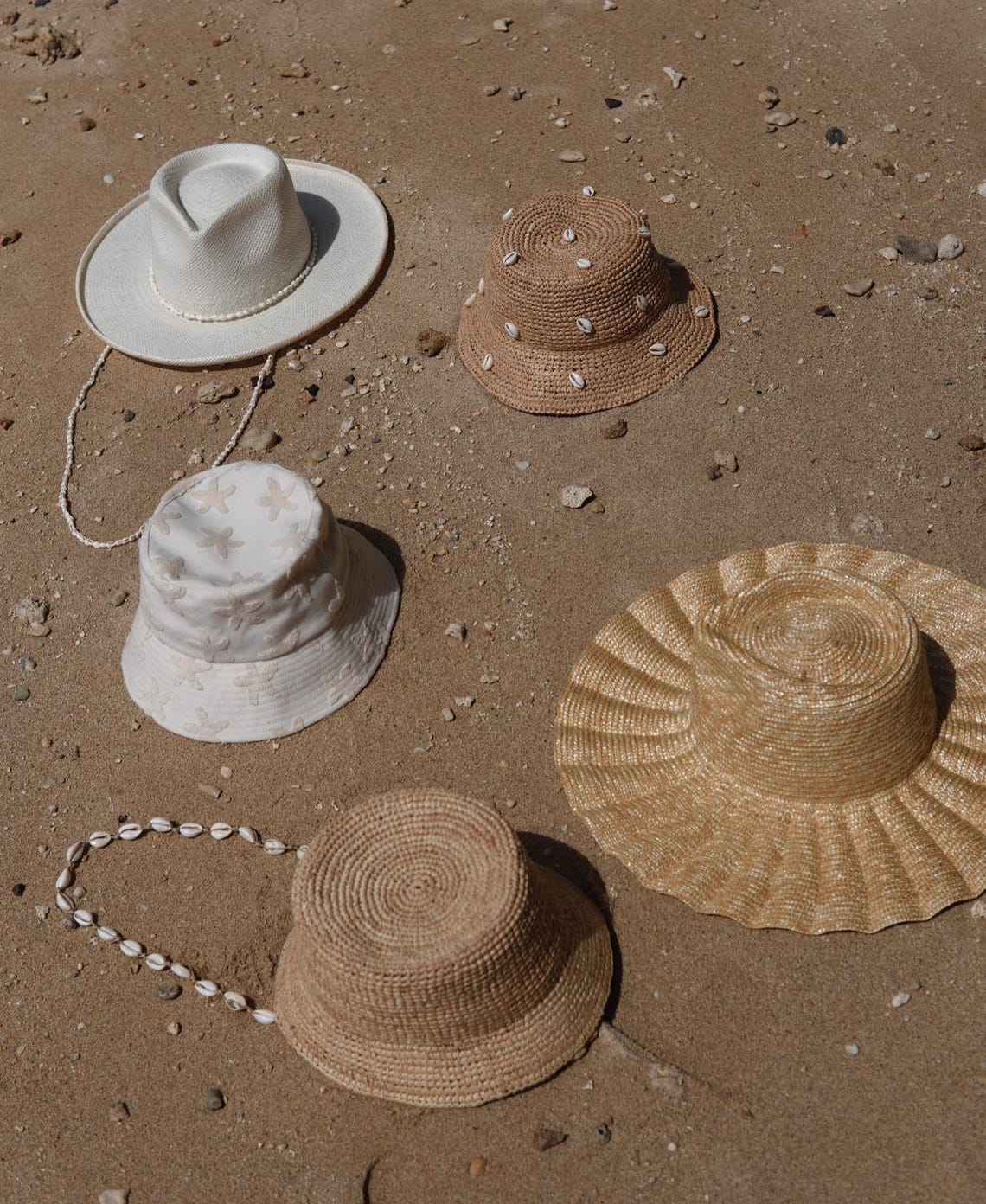 Puka Dot- Cowry Shell Raffia Bucket Hat, Seashell Hat, Sun Hat, Beach ...