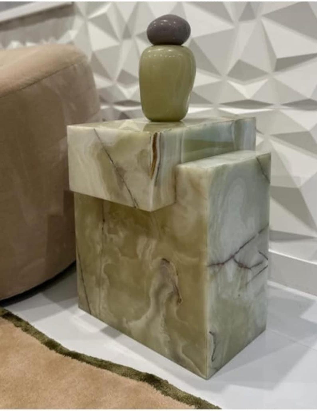 Green Onyx Marble Side Table, Modern Living Room Decor - Etsy