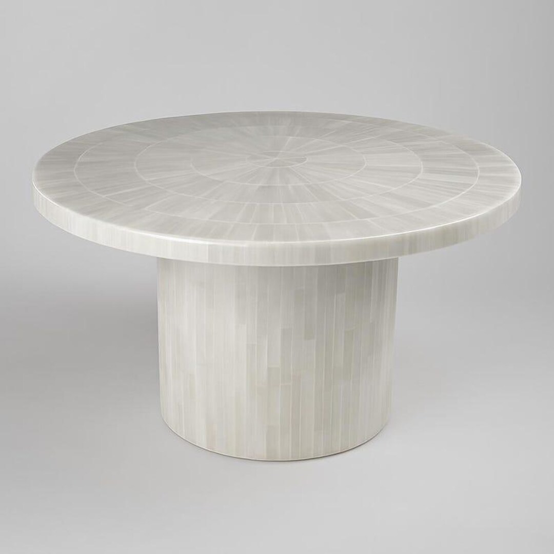 Handcrafted Selenite Coffee Table, Inlay Marble, Octagonal Design - Etsy
