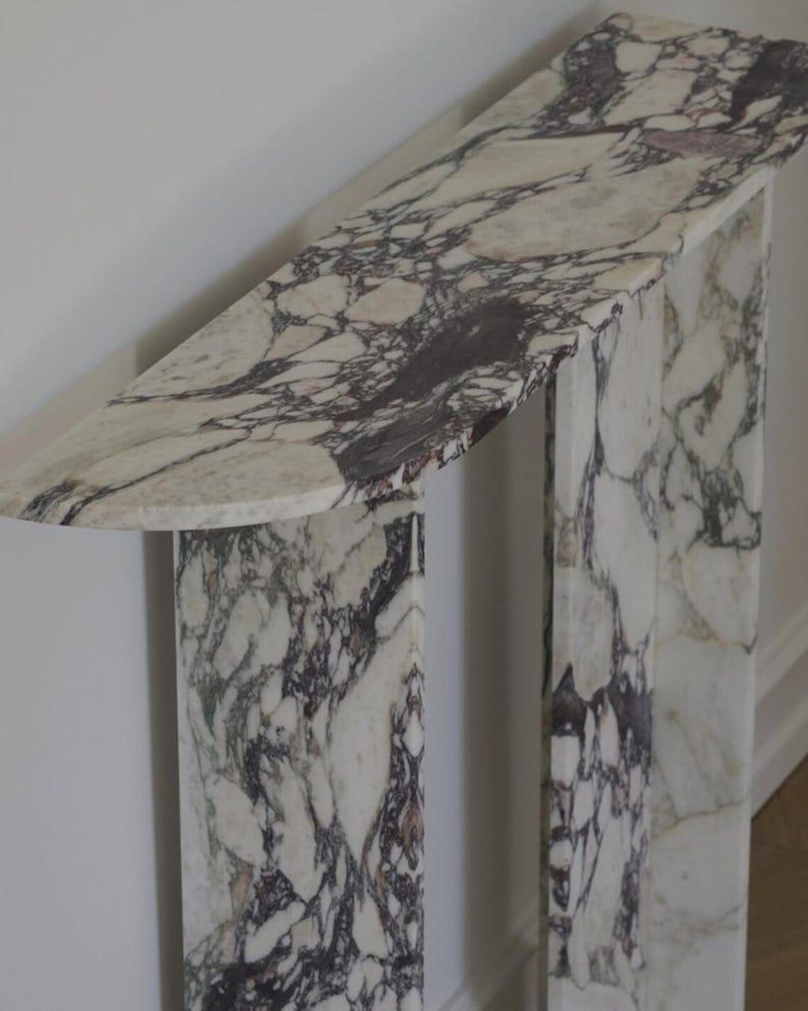 Calacatta Viola Marble Console Table: Luxury Hallway Entry Table - Etsy