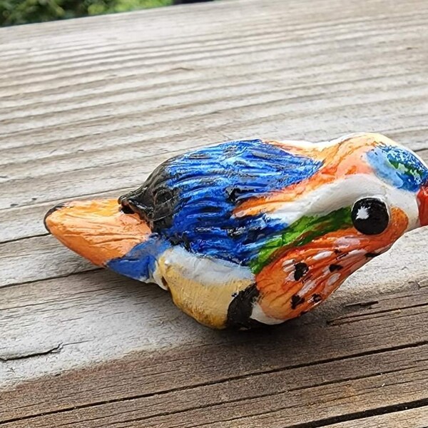 Clay Bird Figurine - Etsy