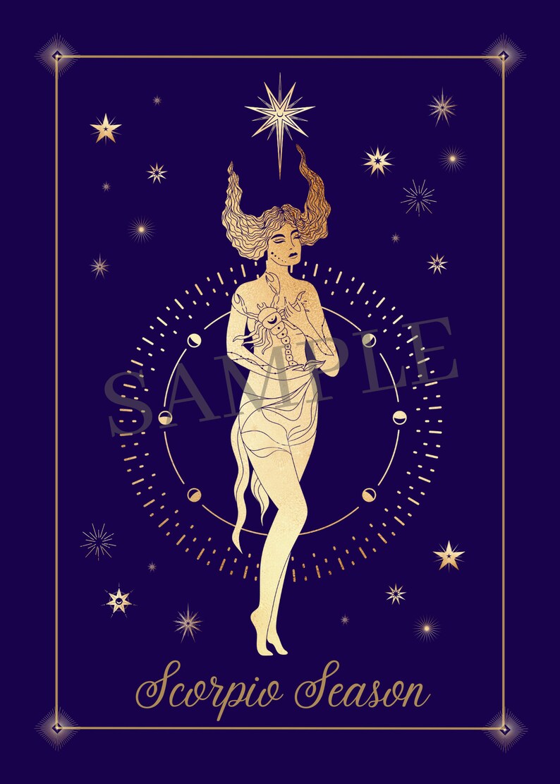 Printable Birthday Card Zodiac Zodiac Birthday Card - Etsy