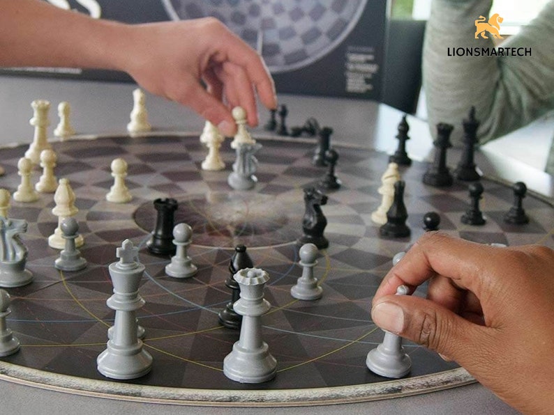 3 Players Chess Board - Chess Table Set for 3 - Modern Design / Best ...