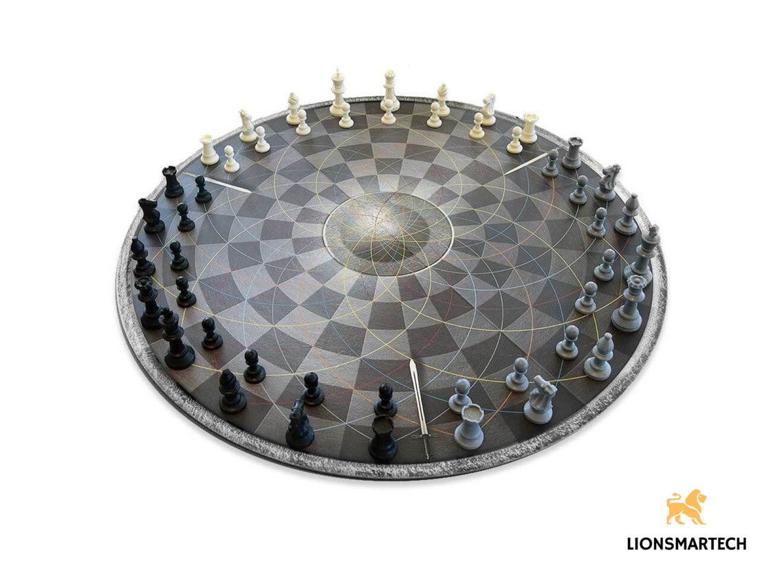 3 Players Chess Board - Chess Table Set for 3 - Modern Design / Best ...
