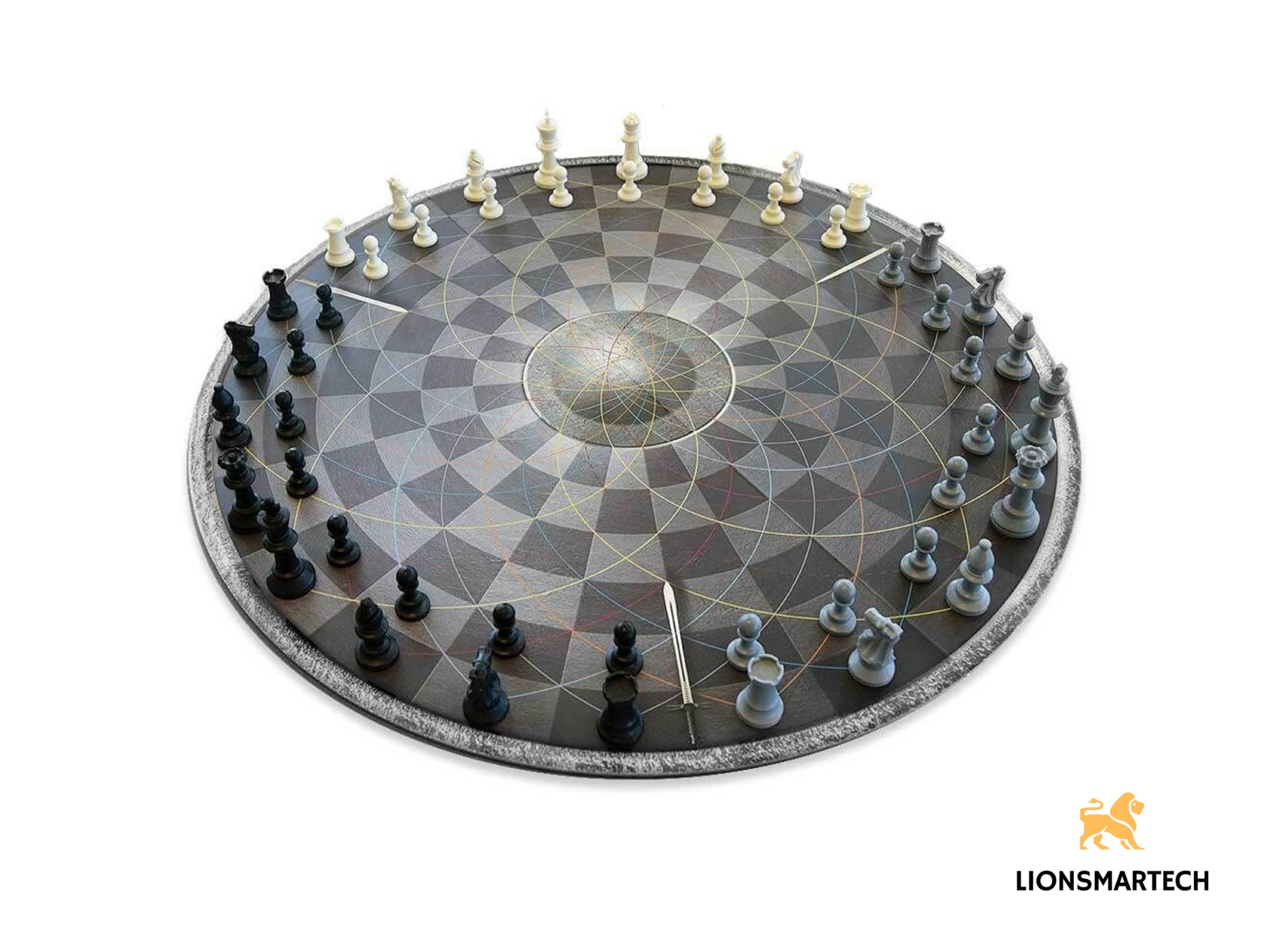3 Players Chess Board - Chess Table Set for 3 - Modern Design / Best ...