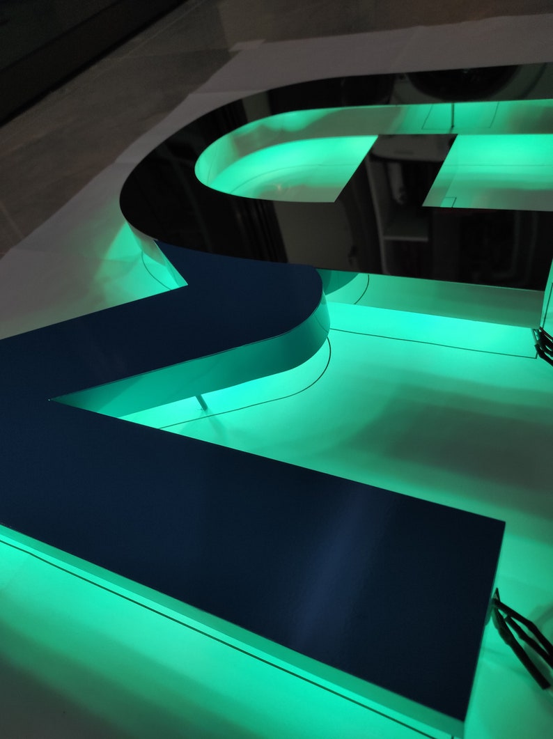 3d Backlit Sign Gold Sign Logo Office Decor Business Sign | Etsy