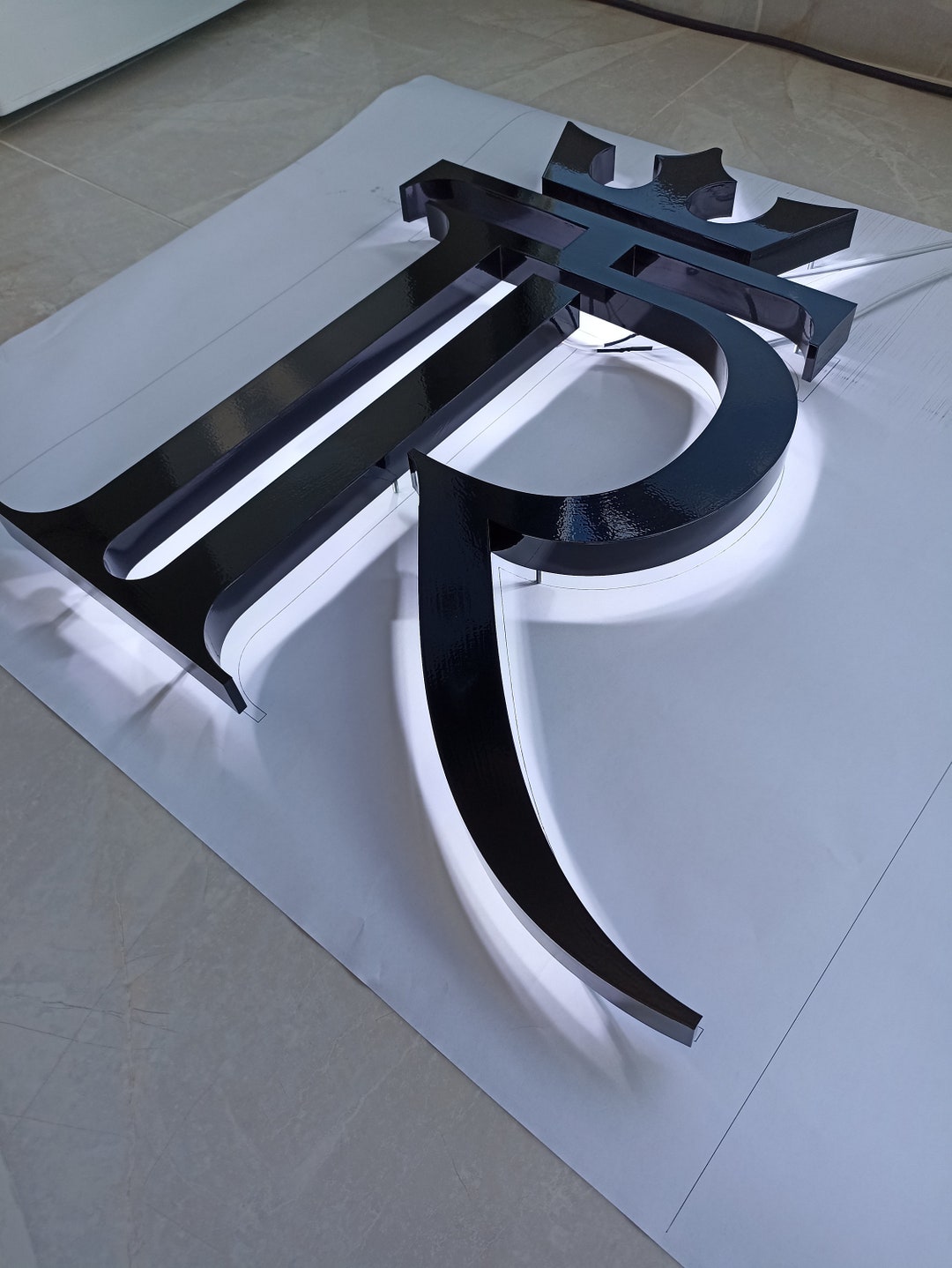 3d Laser Cut Sign |office Decor | Office 3D Led | Business Sign |3D ...