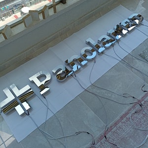 3d Sign, Logo, Office Decor, 3D Silver Sign, Business Sign, 3D Lobby ...