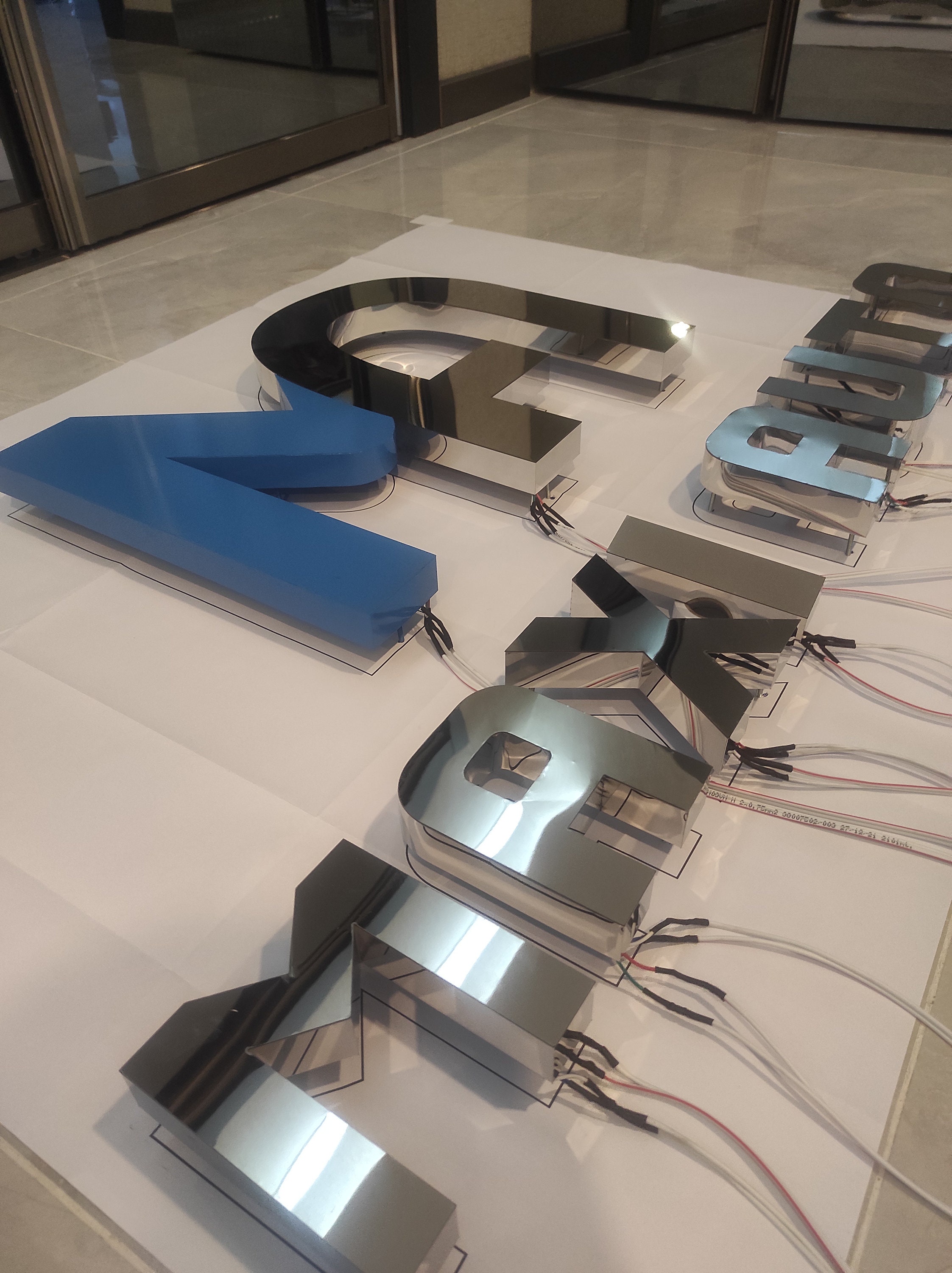 3d Sign Logo Office Decor 3D Silver Sign Business Sign 3D - Etsy