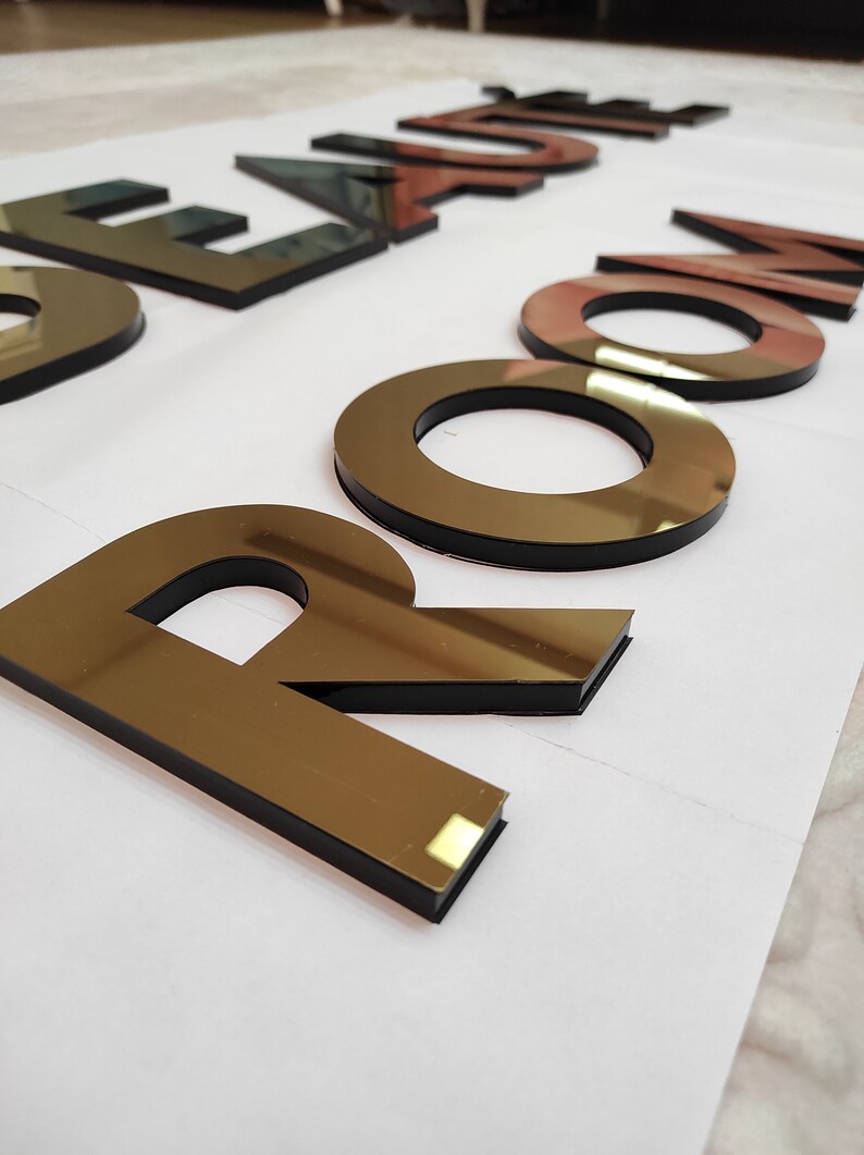 3d Sign Logo Office Decor 3D Gold Sign Business Sign 3D | Etsy