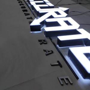 3D Frontlit Letters, 3d Business Sign, Backlit Metal Sign, Lobby Sign ...