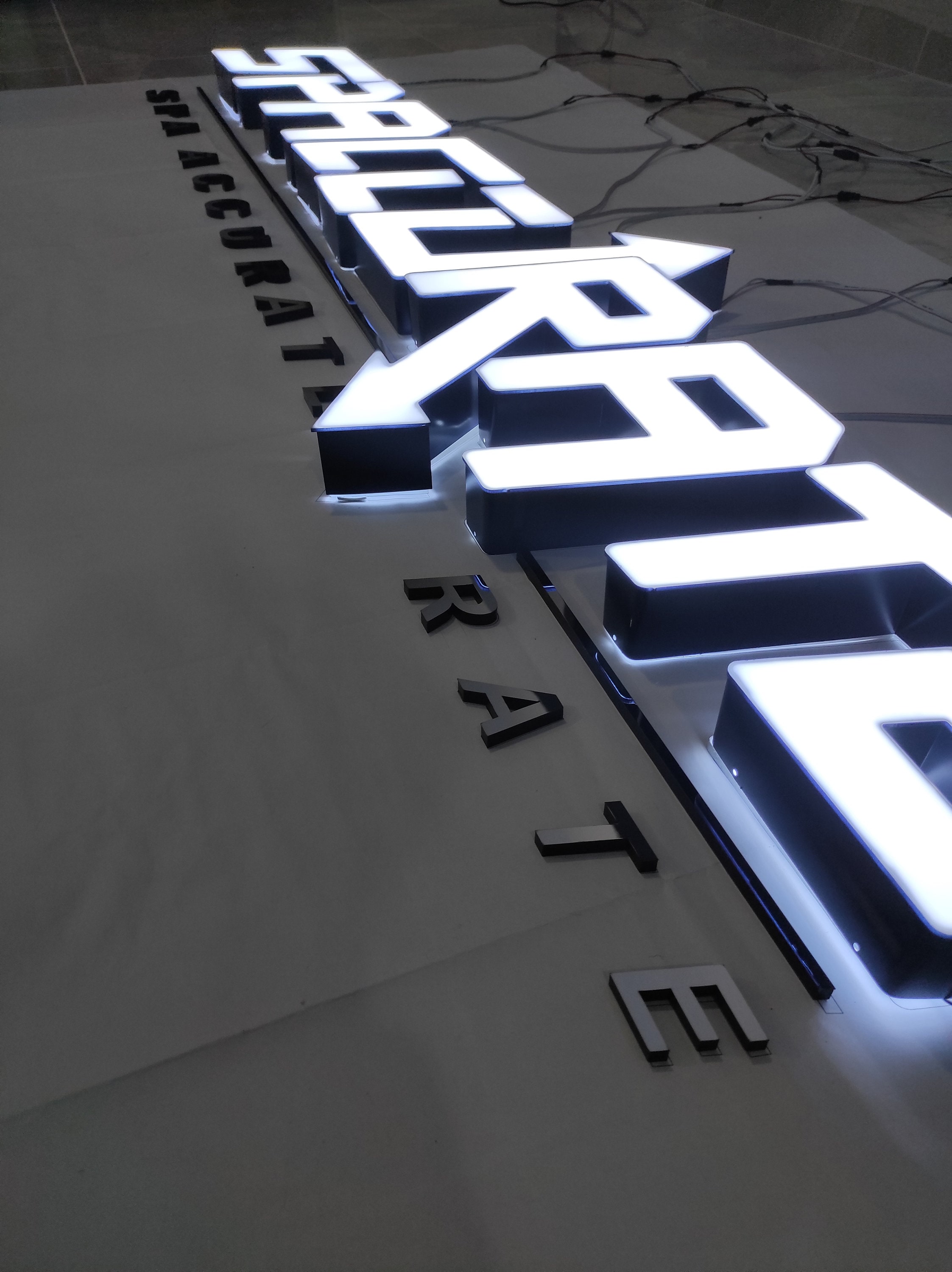 3D Frontlit Letters 3d Business Sign Backlit Metal Sign - Etsy