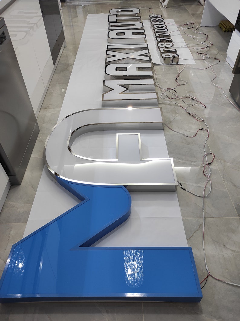 Backlit Sign Business Sign 3d Sign 3d Backlit Sign 3d - Etsy