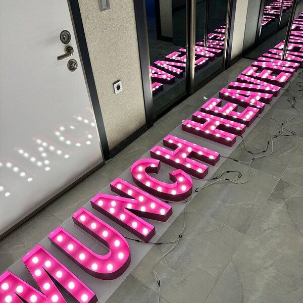 Lighted Marquee Sign - Etsy