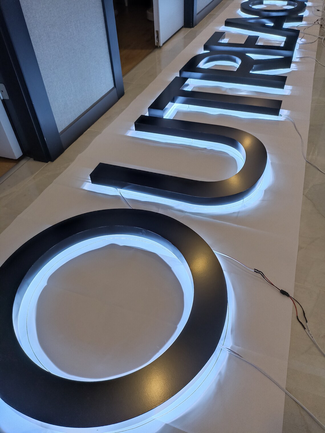 3d Laser Cut Sign Office Decor Office 3D Led Business Sign - Etsy