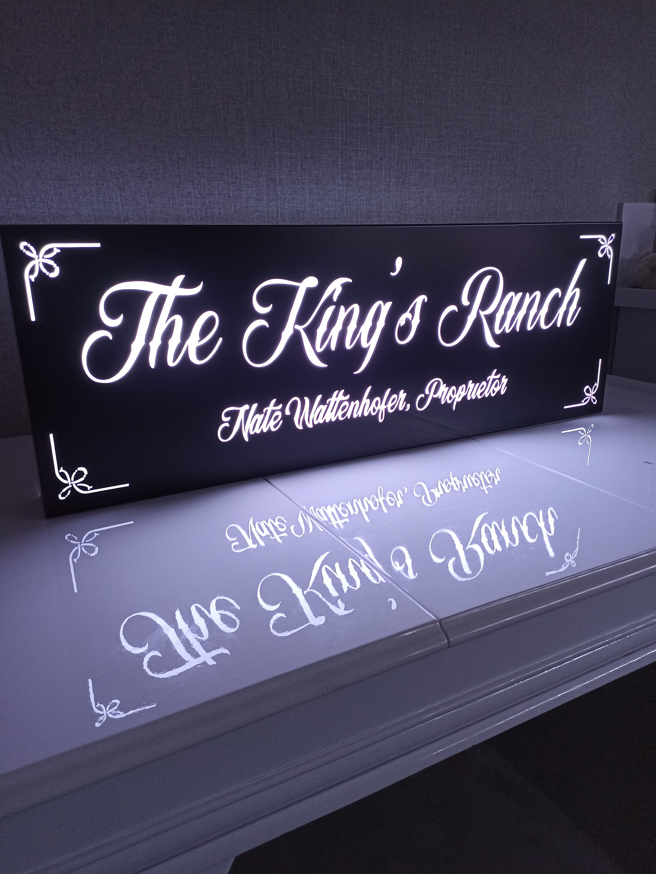 Custom Backlit Sign Office Decor Business Name Sign Metal - Etsy