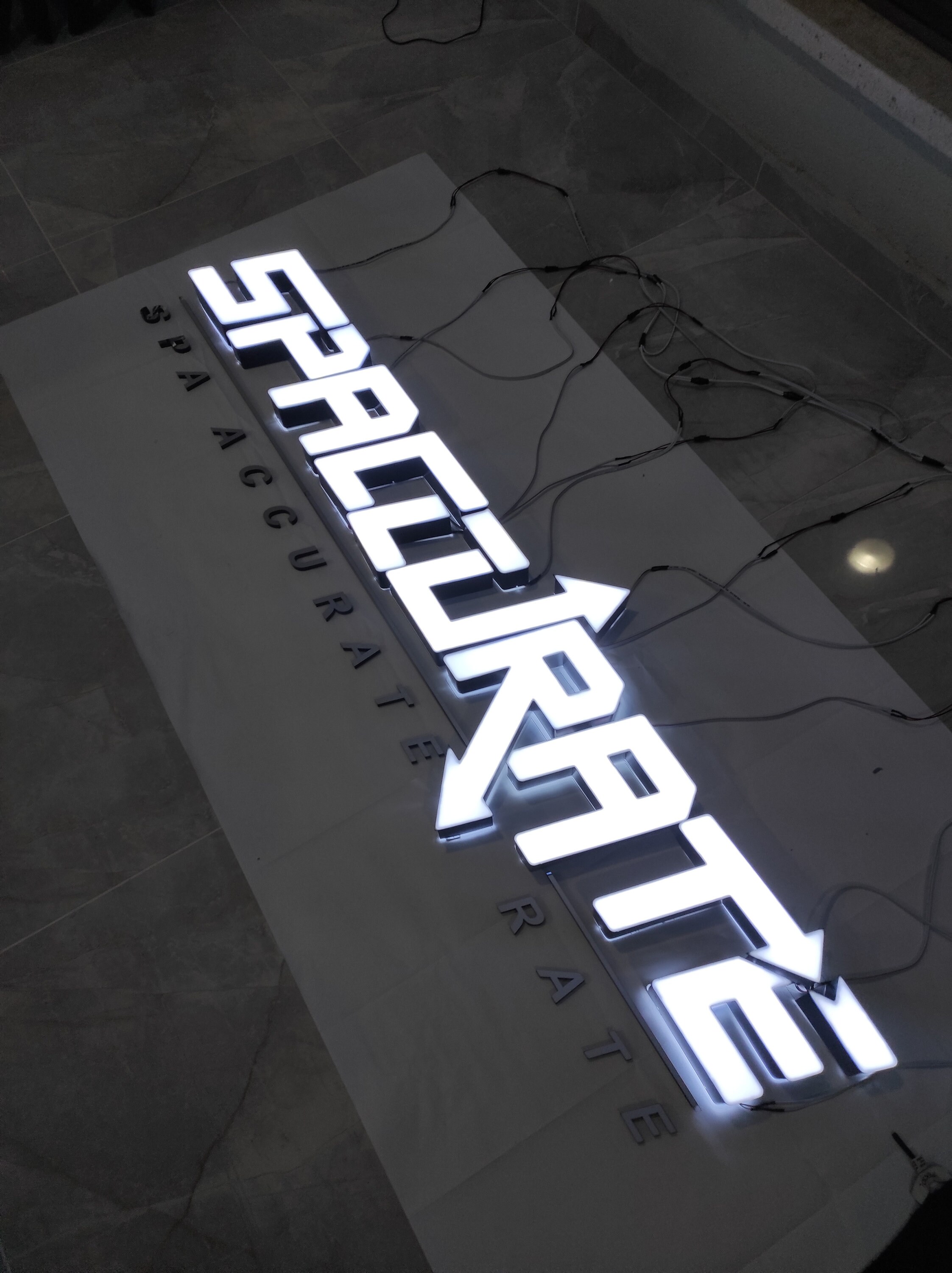 3D Frontlit Letters, 3d Business Sign, Backlit Metal Sign, Lobby Sign ...