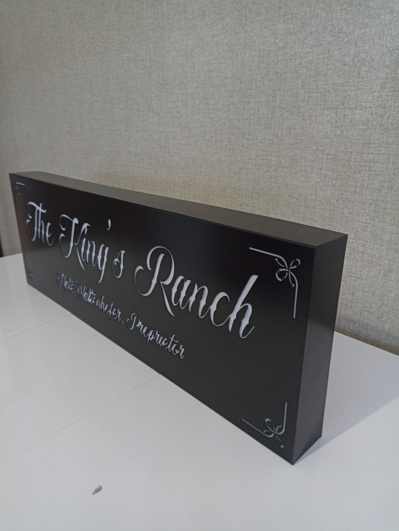 Custom Backlit Sign Office Decor Business Name Sign Metal - Etsy