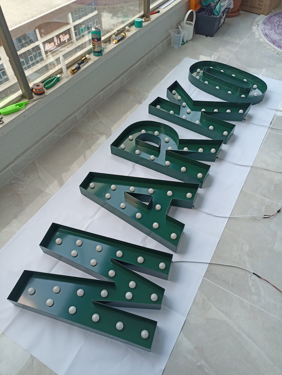 Light up Letters Metal Marquee, Marquee Lights Words, Marquee Lights ...