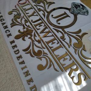 Custom Logo, 3D Wall Logo, Brushed Gold Sign, 3D Logo, Office Dekor ...