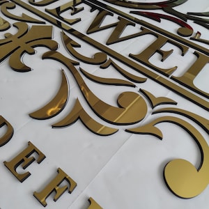 Custom Logo, 3D Wall Logo, Brushed Gold Sign, 3D Logo, Office Dekor ...