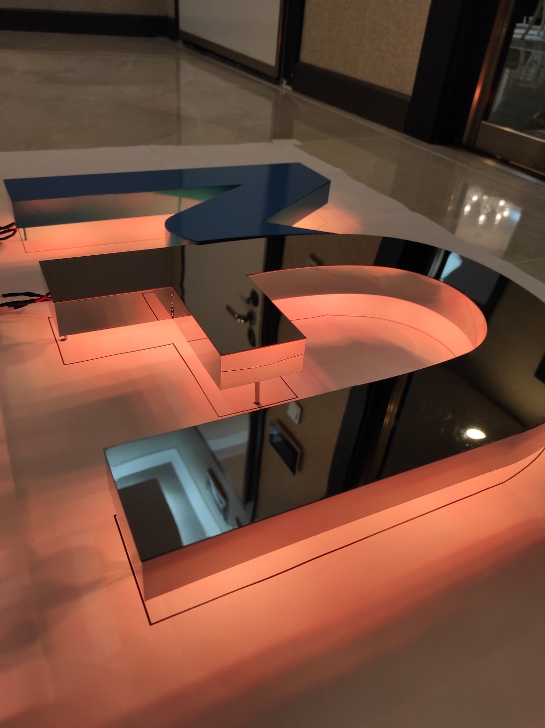 3d Backlit Sign, Gold Sign, Logo, Office Decor, Business Sign, 3D Lobby ...