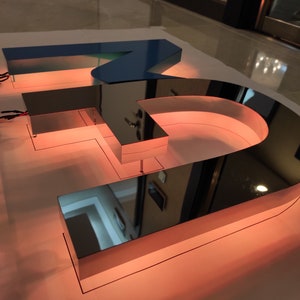 3d Backlit Sign, Gold Sign, Logo, Office Decor, Business Sign, 3D Lobby ...