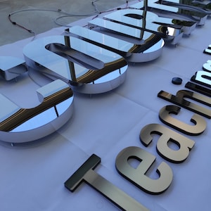 3d Sign Logo Office Decor 3D Gold Sign Business Sign 3D Lobby Sign ...