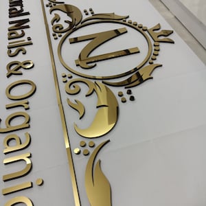 3d Sign, 3d Logo, Office Gold Sign, 3D Gold Sign, Business Sign, 3D ...