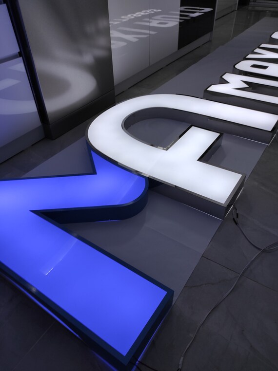 Backlit Sign Business Sign 3d Sign 3d Backlit Sign 3d - Etsy