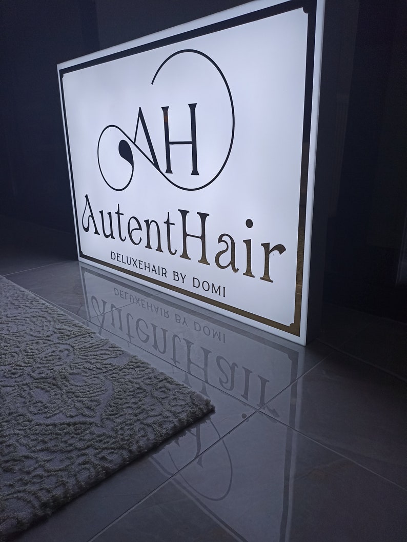 Backlit Sign Custom Business Neon Lights Logo Sign for - Etsy