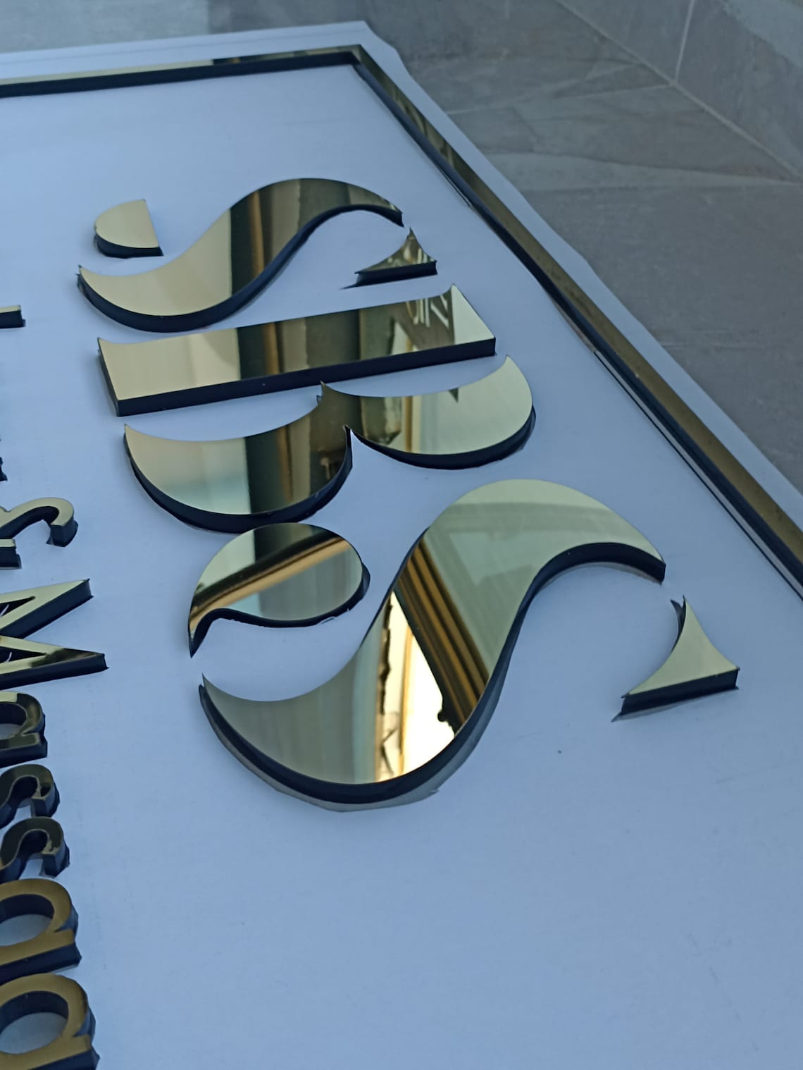 3d Sign 3d Led Backlit Signage 3D Gold Sign Business Sign - Etsy