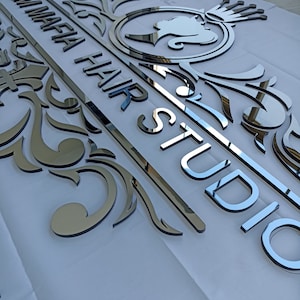 3d Silver Logo, 3d Sign, 3d Brushed Sign, Office Wall Logo, Custom ...