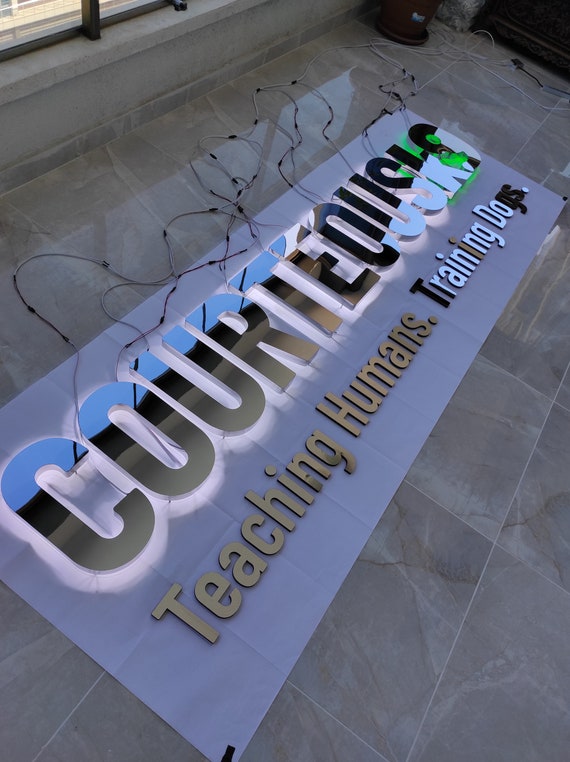 3d Sign Logo Office Decor 3D Gold Sign Business Sign 3D - Etsy