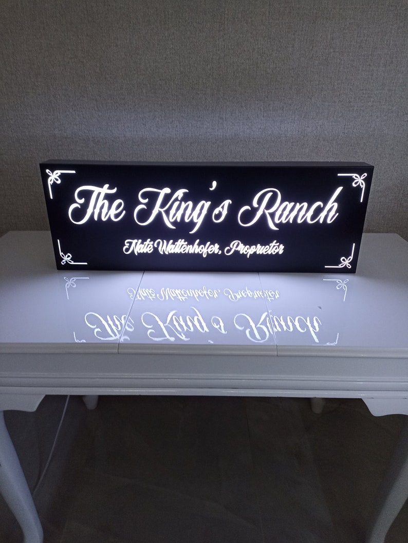 Custom Backlit Sign Office Decor Business Name Sign Metal - Etsy