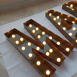 Light up Letters Metal Marquee, Marquee Lights Words, Marquee Lights ...
