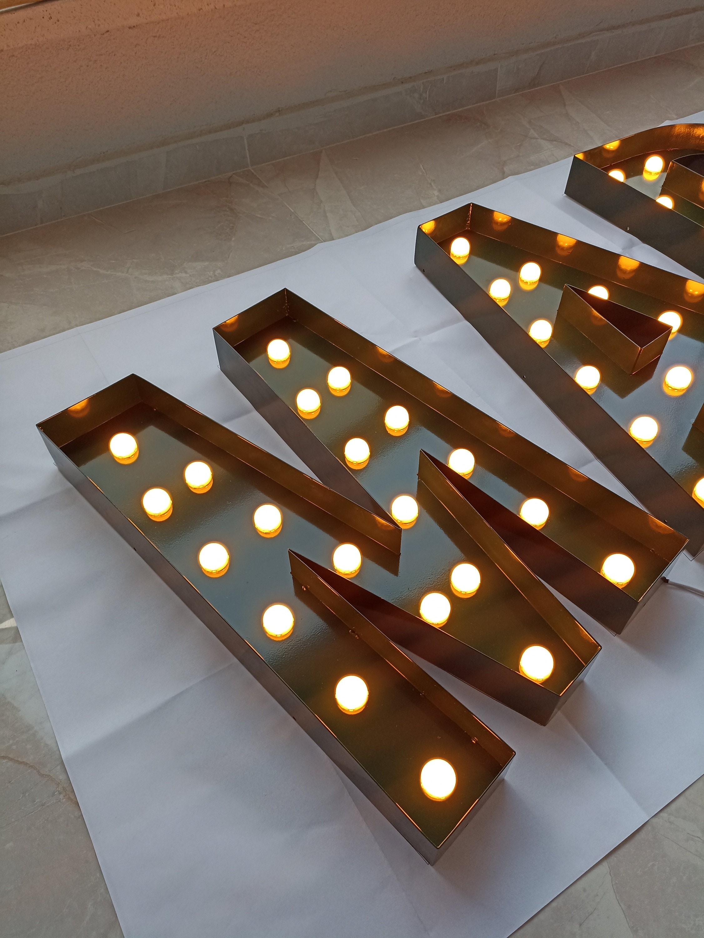 Light up Letters Metal Marquee, Marquee Lights Words, Marquee Lights ...