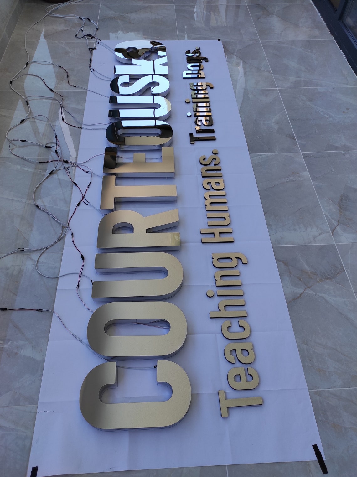 3d Sign Logo Office Decor 3D Gold Sign Business Sign 3D - Etsy