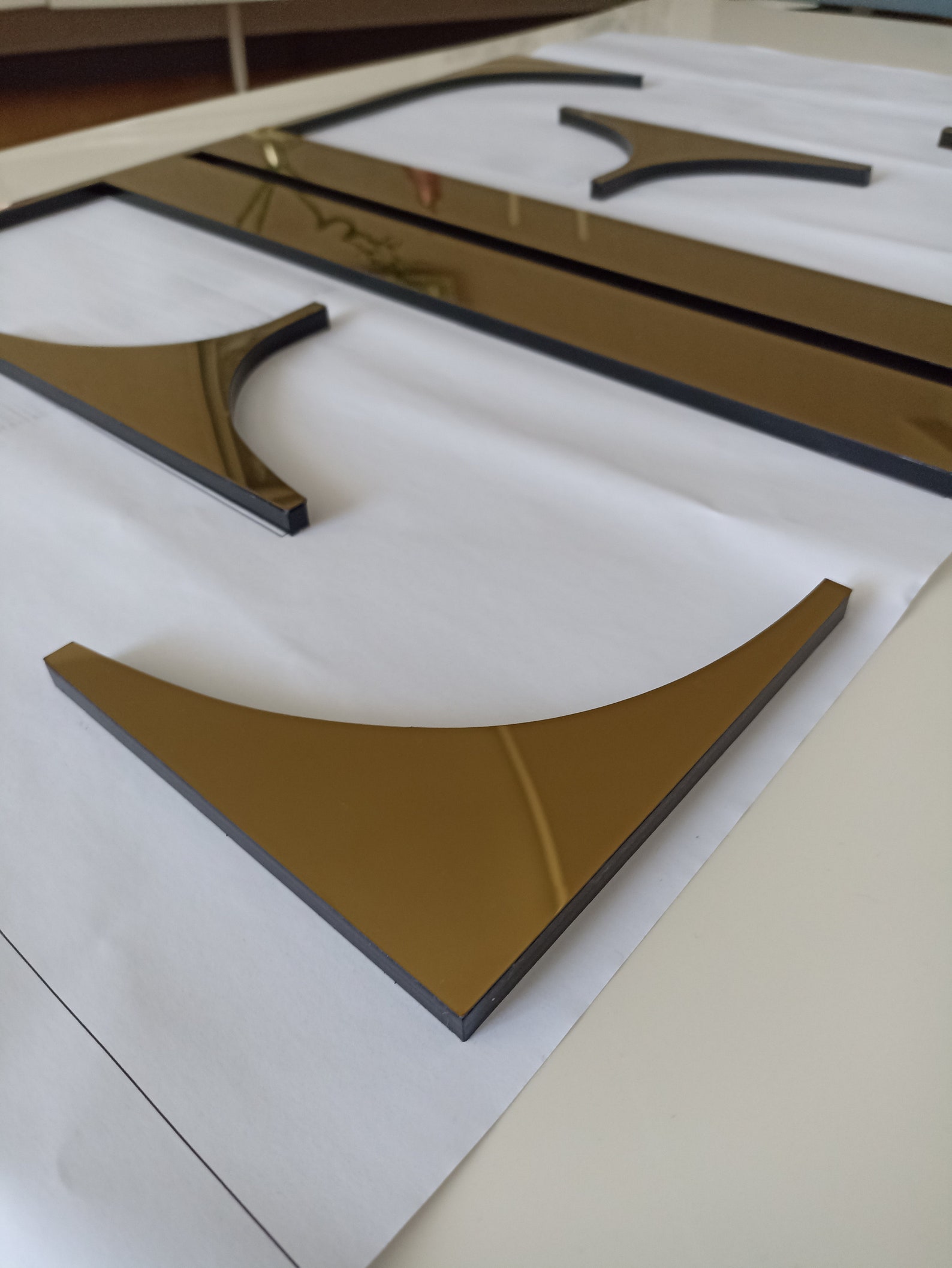 Custom Logo 3D Wall Logo Brushed Gold Sign 3D Logo Office | Etsy