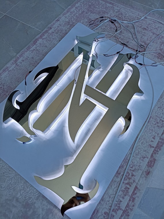 3d Sign Logo Office Decor 3D Silver Sign Business Sign 3D - Etsy