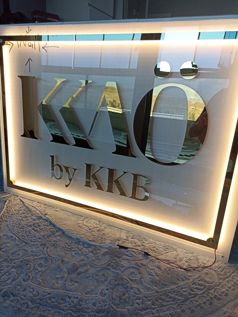 Backlit Sign Custom Business Neon Lights Logo Sign for - Etsy