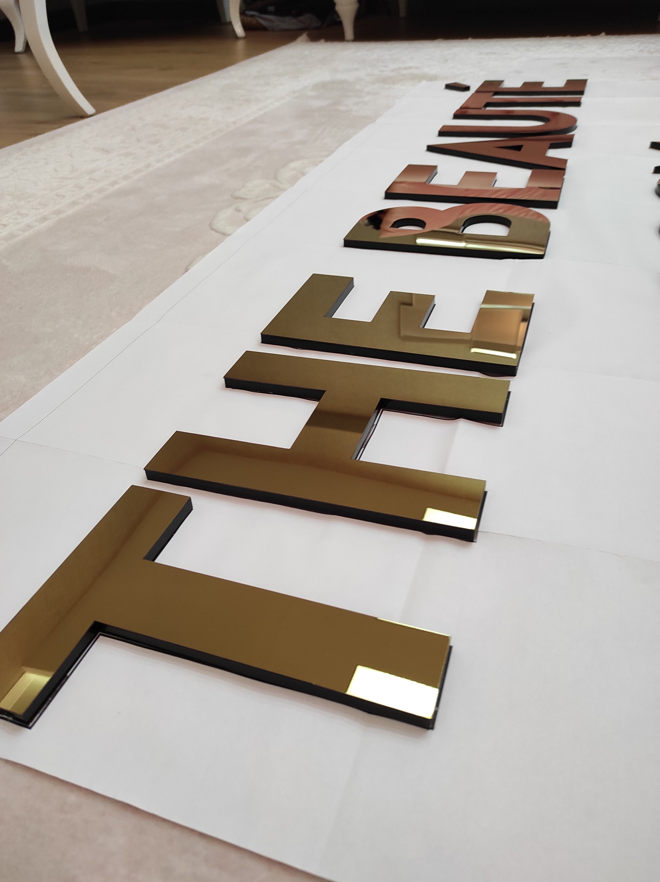 3d Sign Logo | Office Decor | 3D Gold Sign | Business Sign | 3D Lobby ...