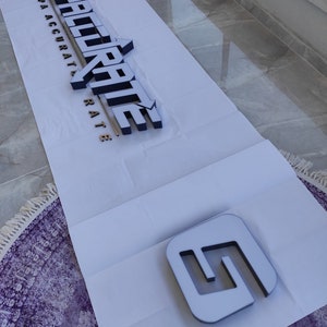 3D Frontlit Letters, 3d Business Sign, Backlit Metal Sign, Lobby Sign ...