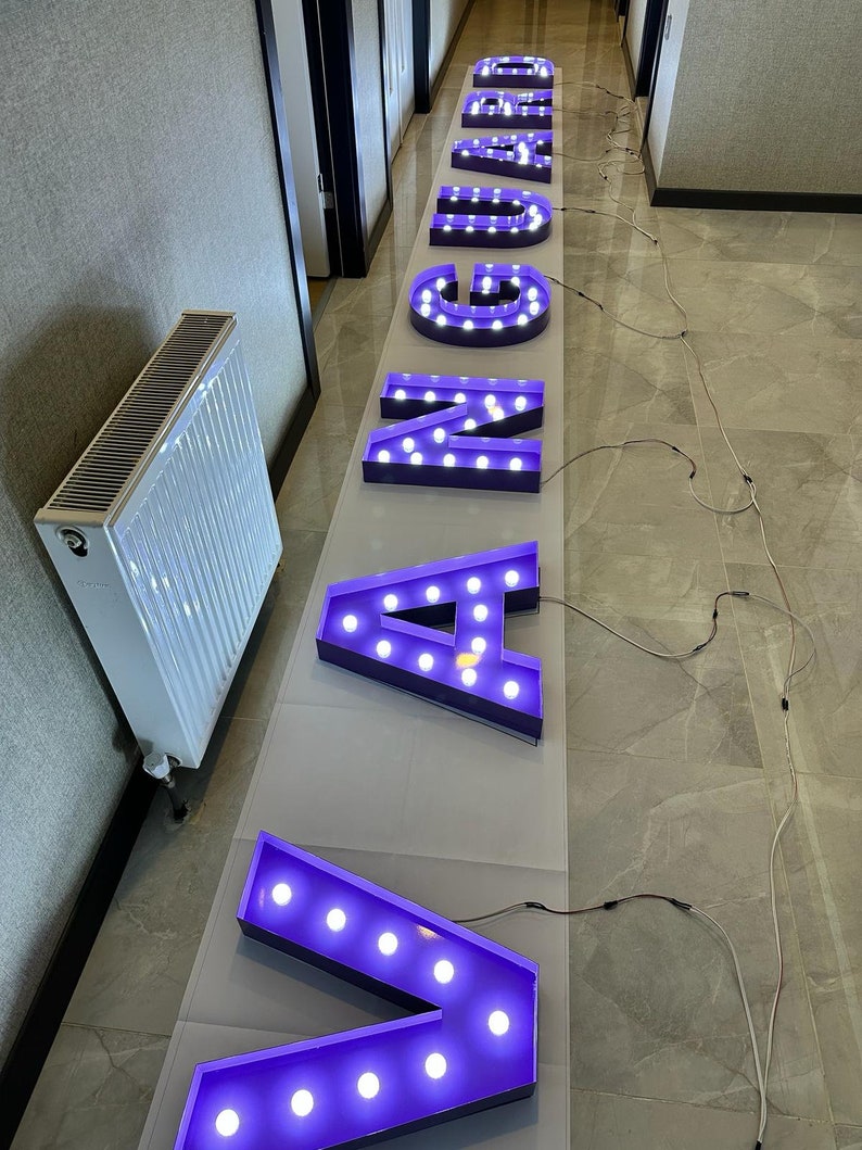 Marquee Letters Decor, Marquee Letter, Metal Led Logo, Business ...