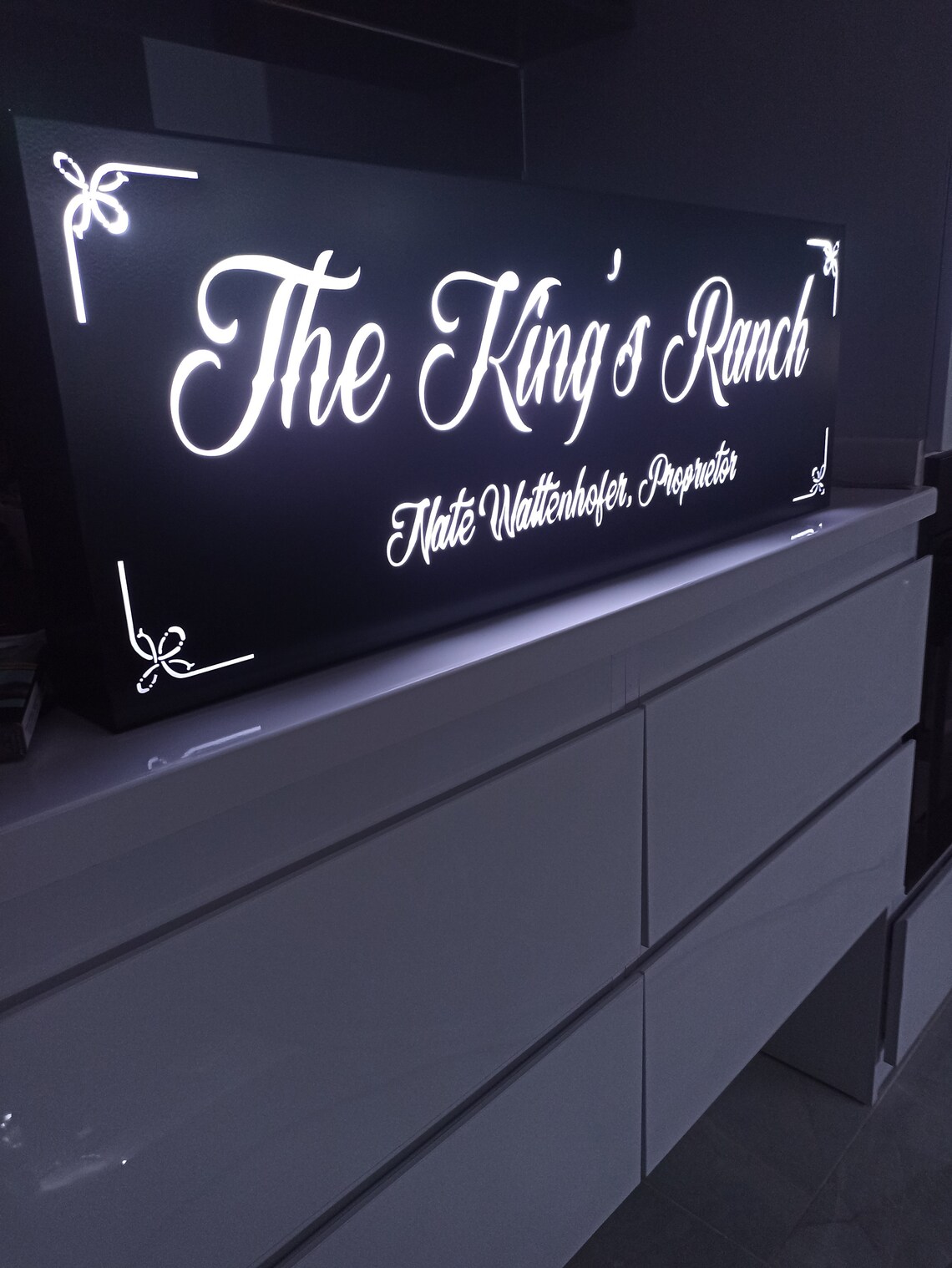 Custom Backlit Sign Office Decor Business Name Sign Metal - Etsy