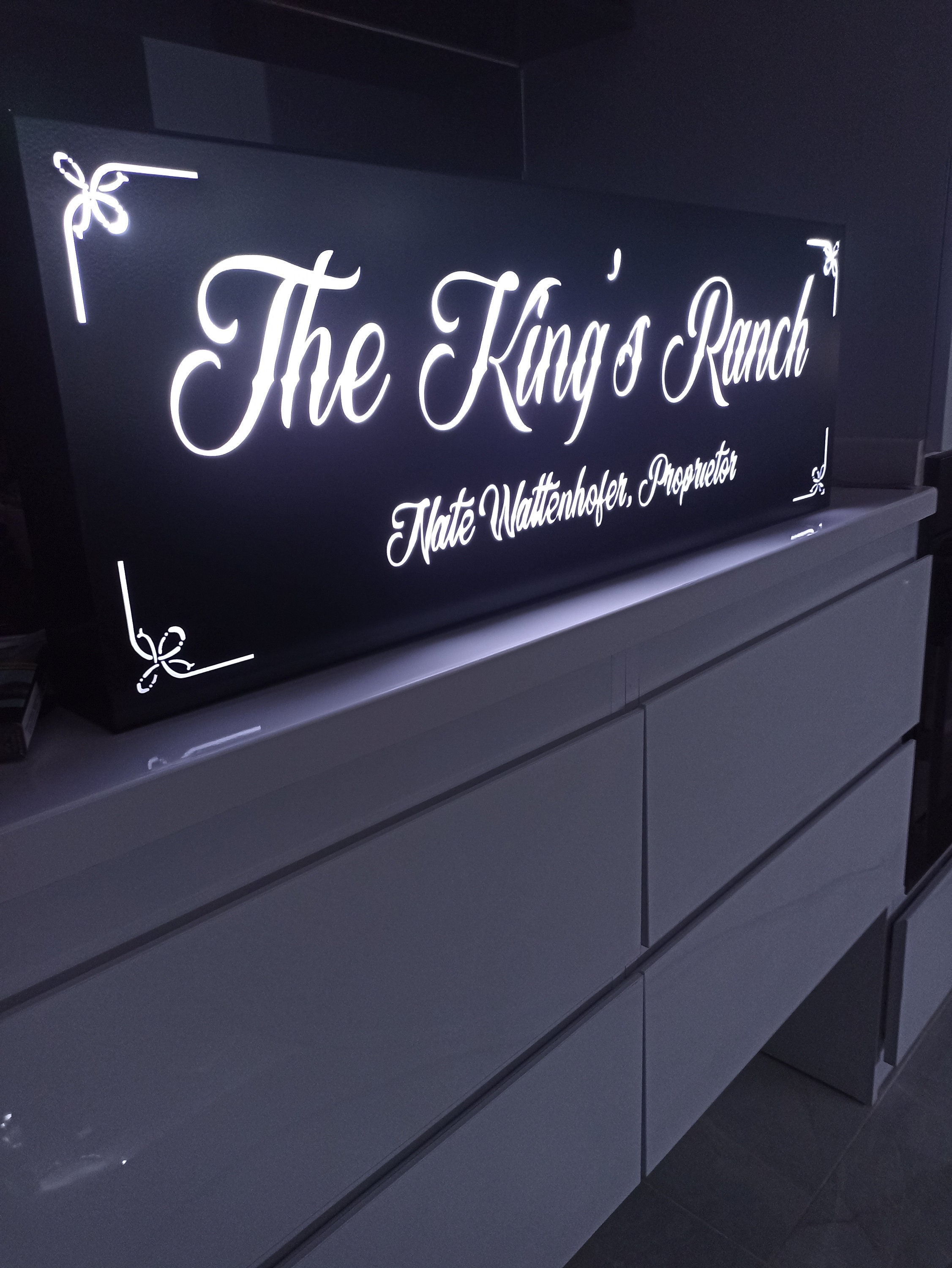 Custom Backlit Sign Office Decor Business Name Sign Metal - Etsy