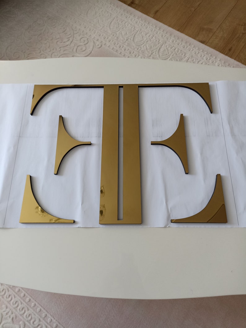 Custom Logo 3D Wall Logo Brushed Gold Sign 3D Logo Office | Etsy