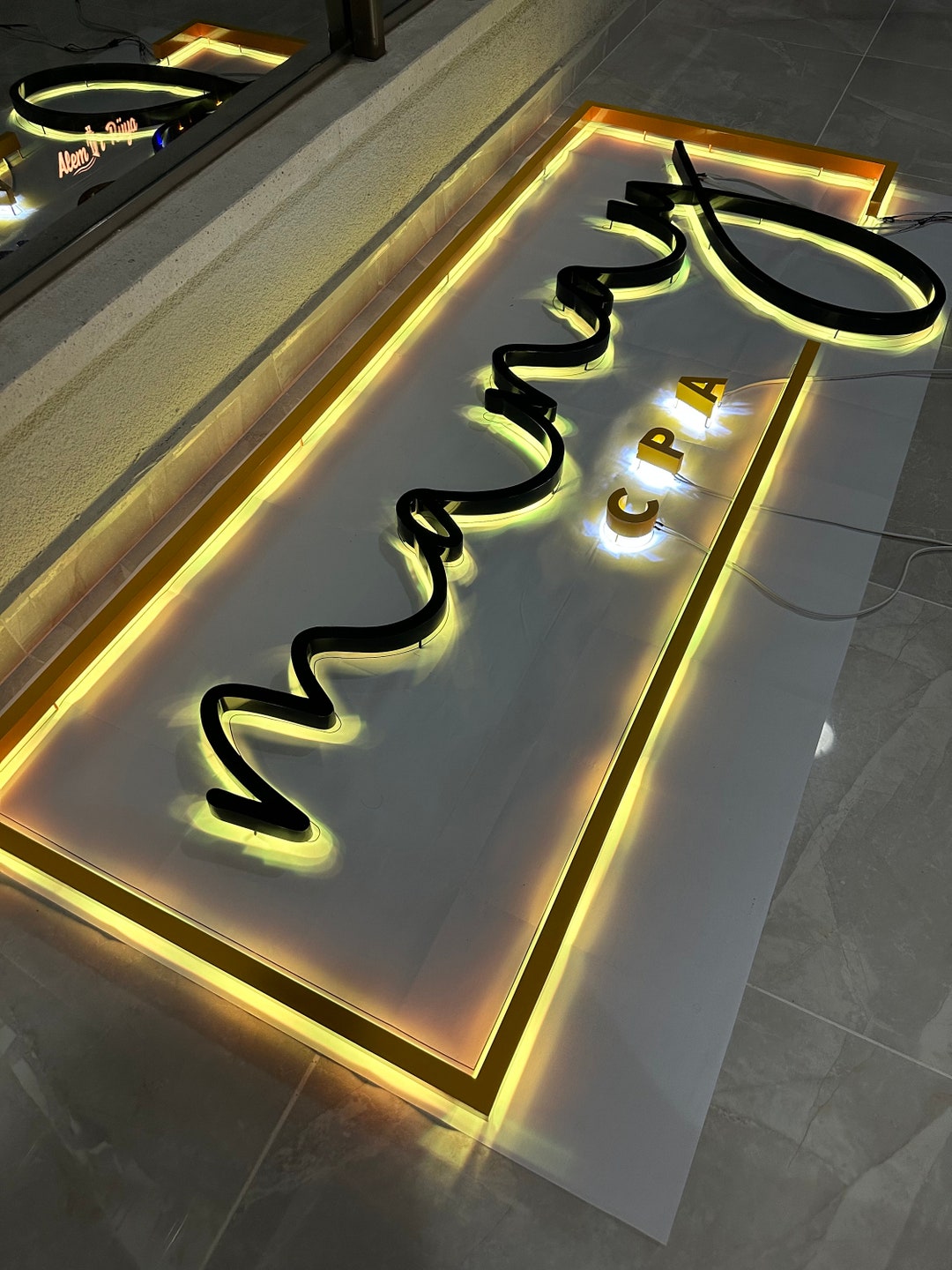 3d Sign | Office Decor | 3D Gold Sign | Business Sign | 3D Lobby Sign ...